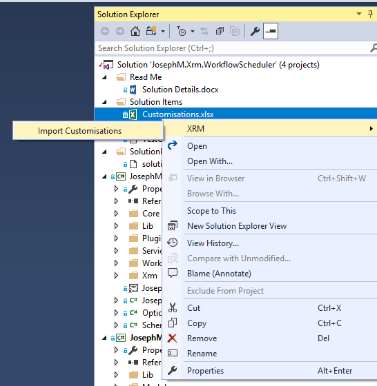 Customisation Import | JM SOFTWARE